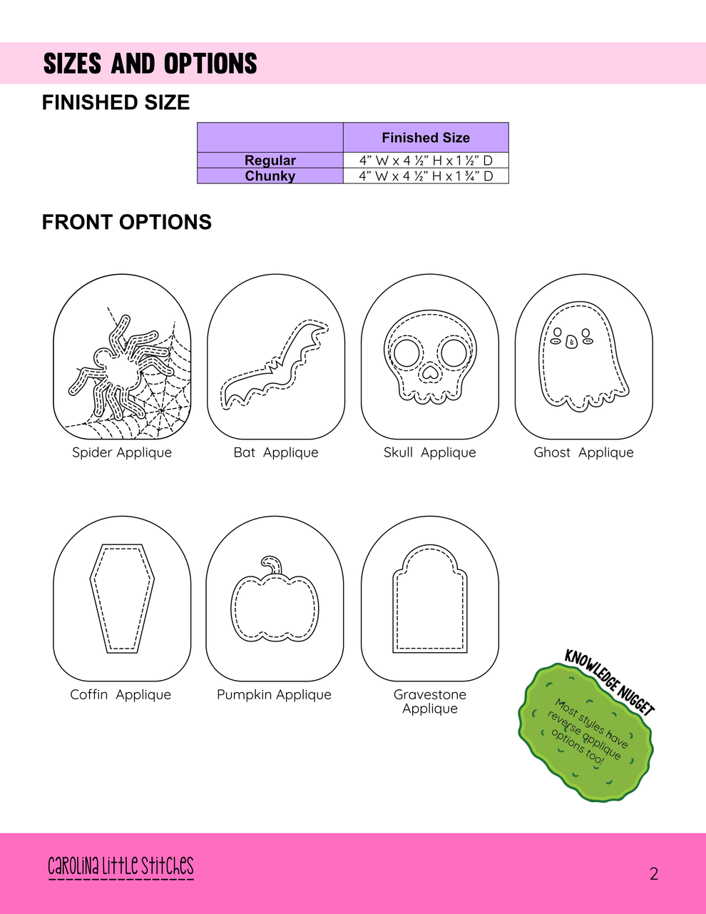 Make It Spooky | Bitty Bug Pack Add-on Sewing Pattern – Carolina Little ...